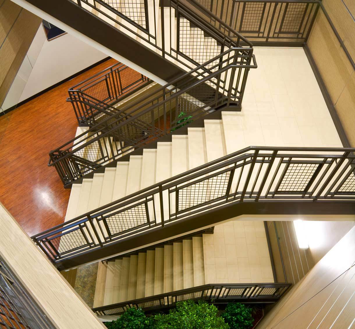 FLINT HILLS ADMINISTRATIVE BUILDING TKDA office stairway | TKDA