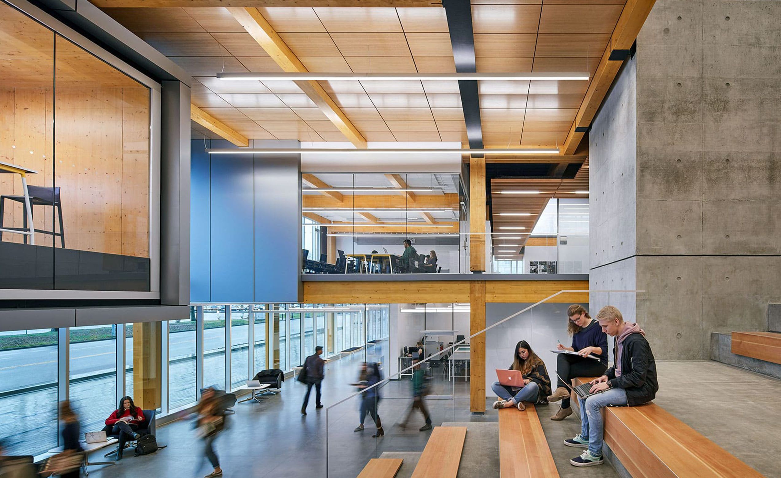 Fluxwerx Education Atrium Kwantlen Wilson School of Design stairway ...