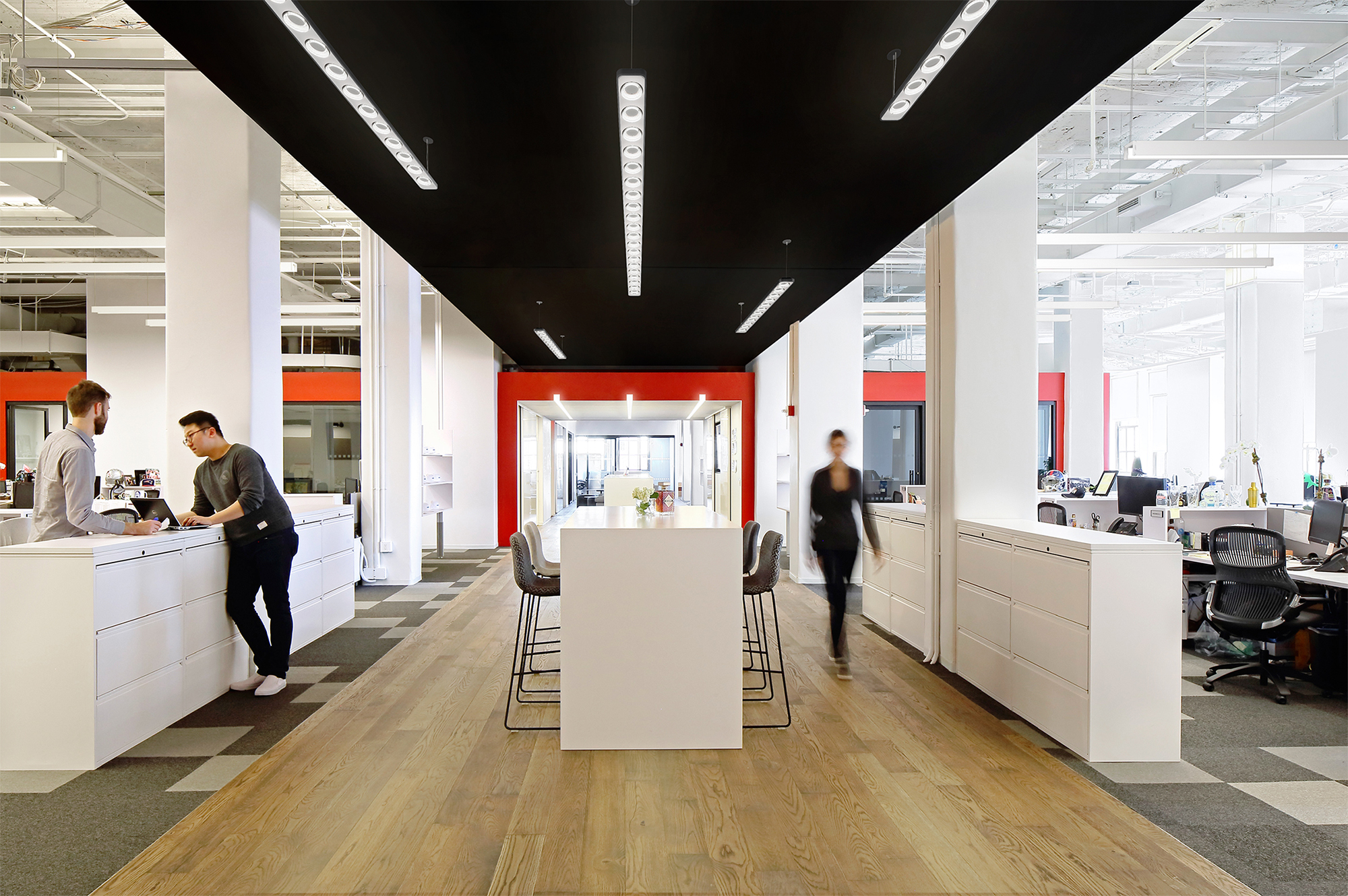 Fluxwerx Loop Suspended Linear Pendant Office Hallway Design | Fluxwerx