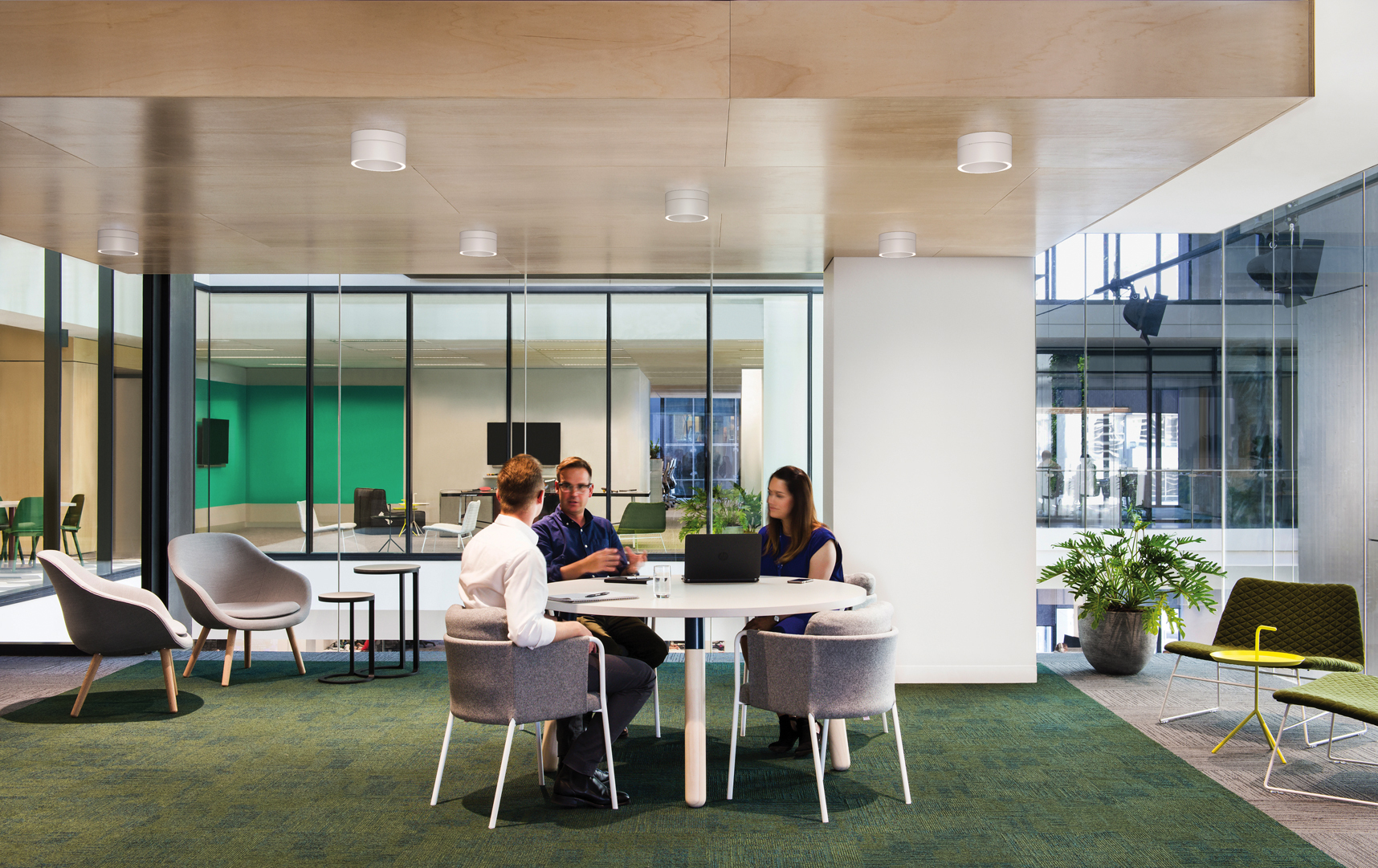 Fluxwerx Portal Surface Gallery Office Wood Open Meeting Area | Fluxwerx