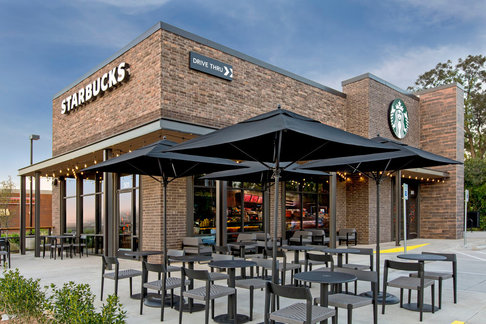 Franz Architects Starbucks exterior night lighting | Franz Architects