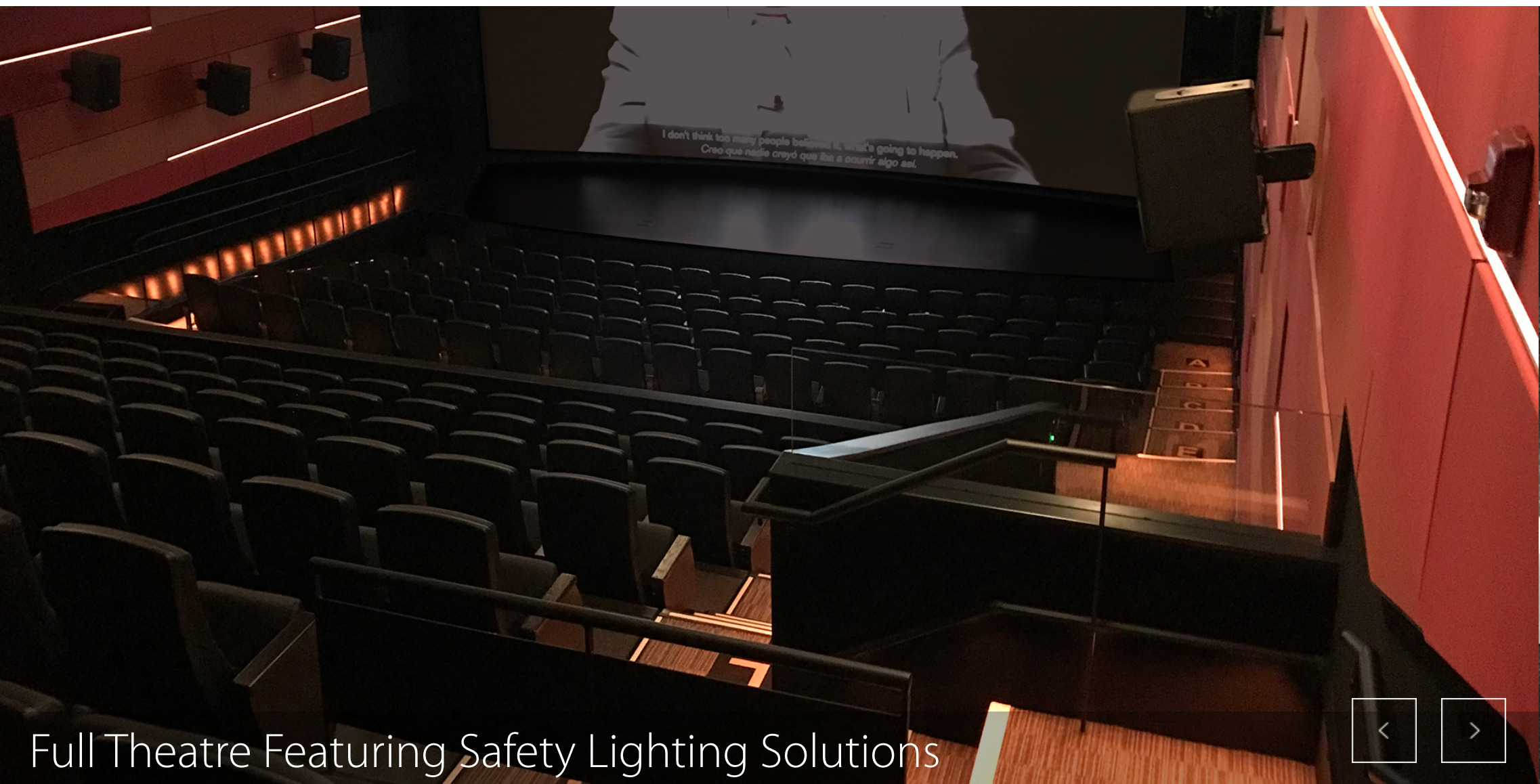 Full Theatre Featuring Safety Lighting Solutions | Tempo