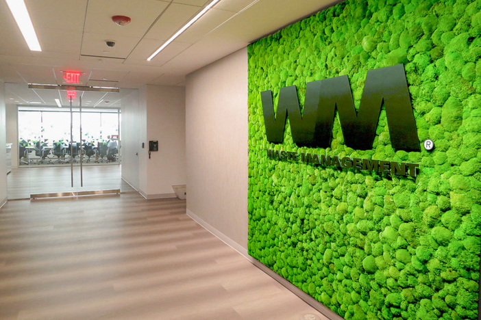 Waste Management Office Lobby | Lombard, IL | Garden on the Wall