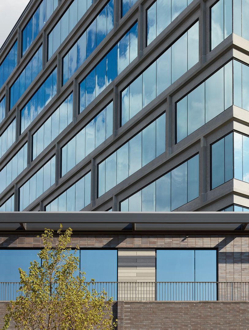 Gate Precast Peabody Plaza Closeup Brick Window Curtani and Facade ...