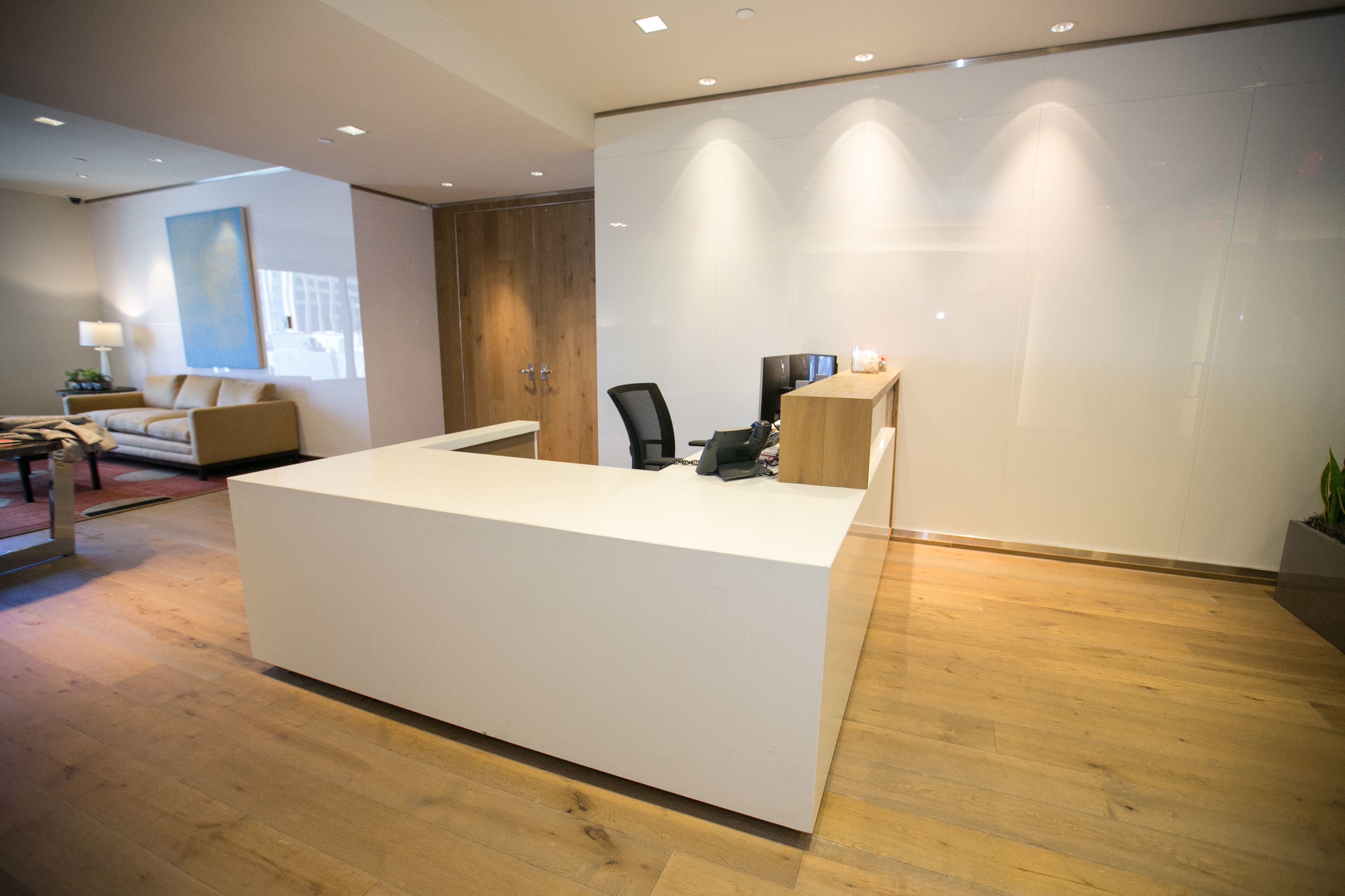 Gator Millworks Iberia Bank New Orleans Louisiana Reception Desk | Gator