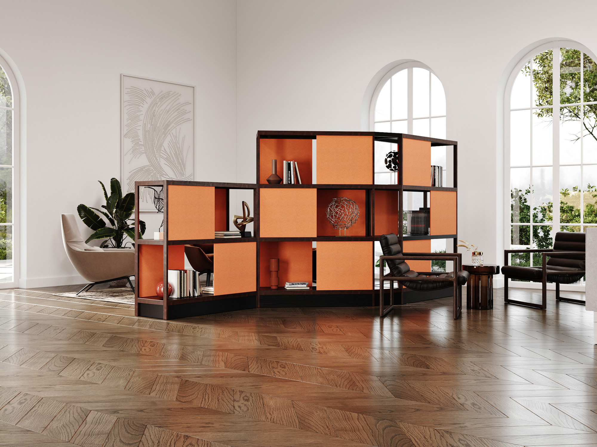 Ghent Control Shelving Unit Partitioned Workspace | Ghent
