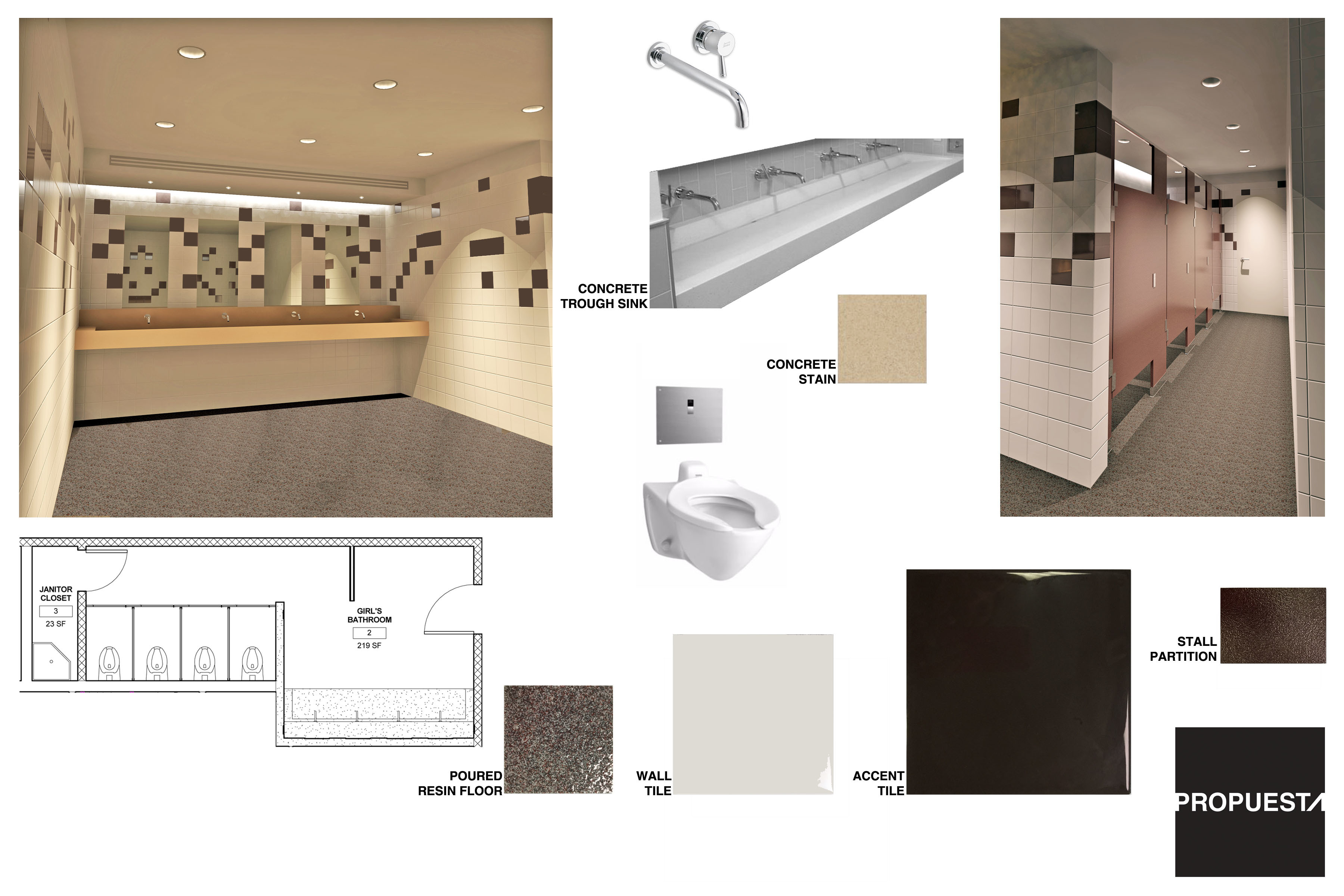 School Bathrooms and School Office | PROPUESTA INC