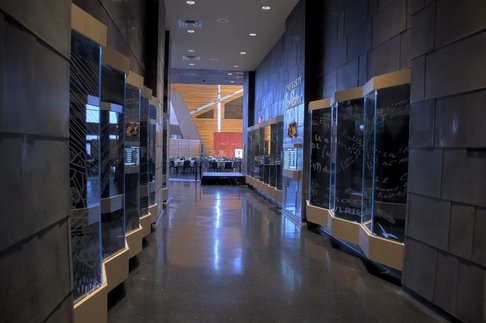 GlassArt UofM Etched and Backlit Glass Panels