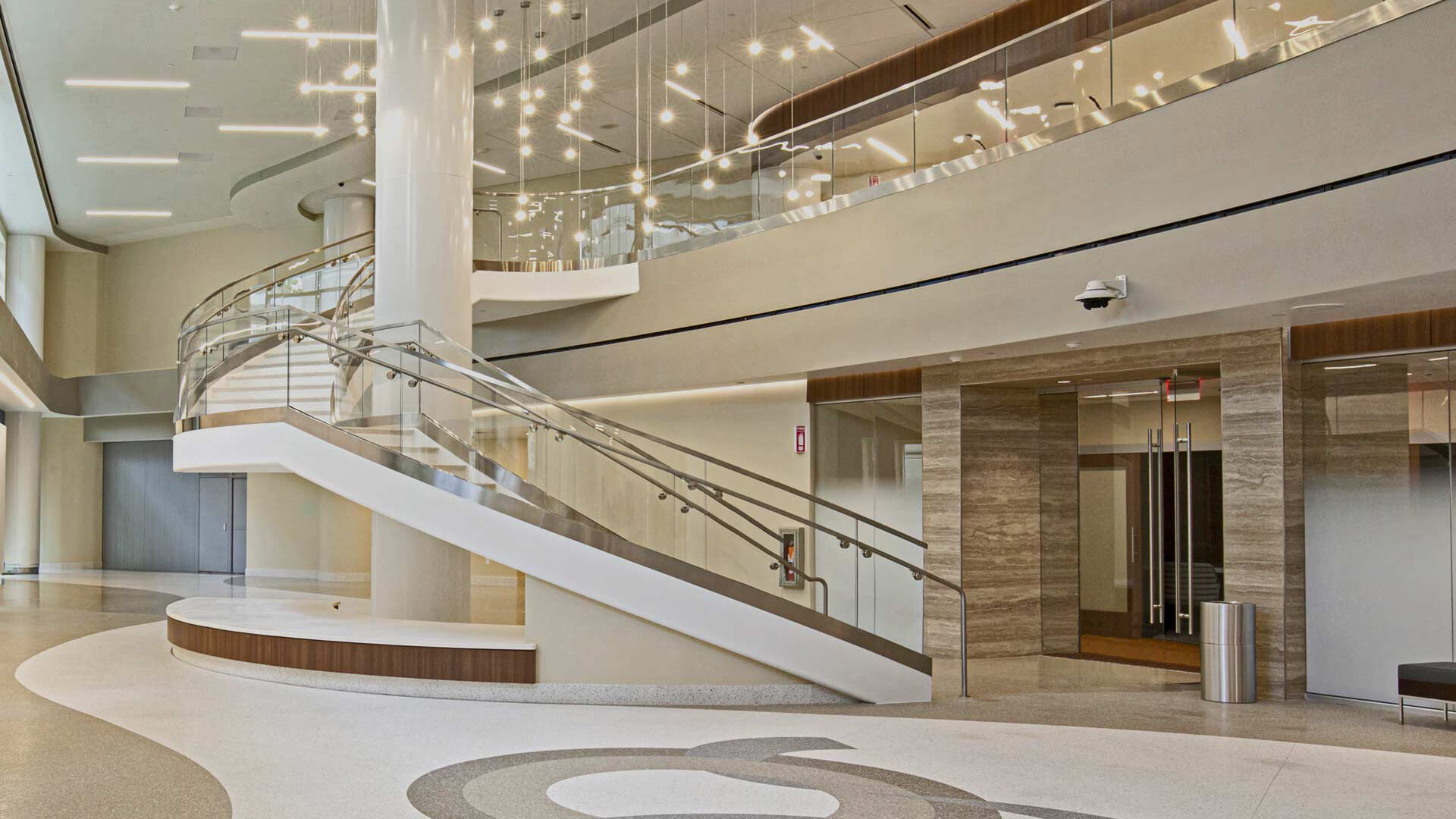 Glasshape Memorial Hermann Healthcare The Woodlands Medical Center Lobby Staircase TemperShield ...