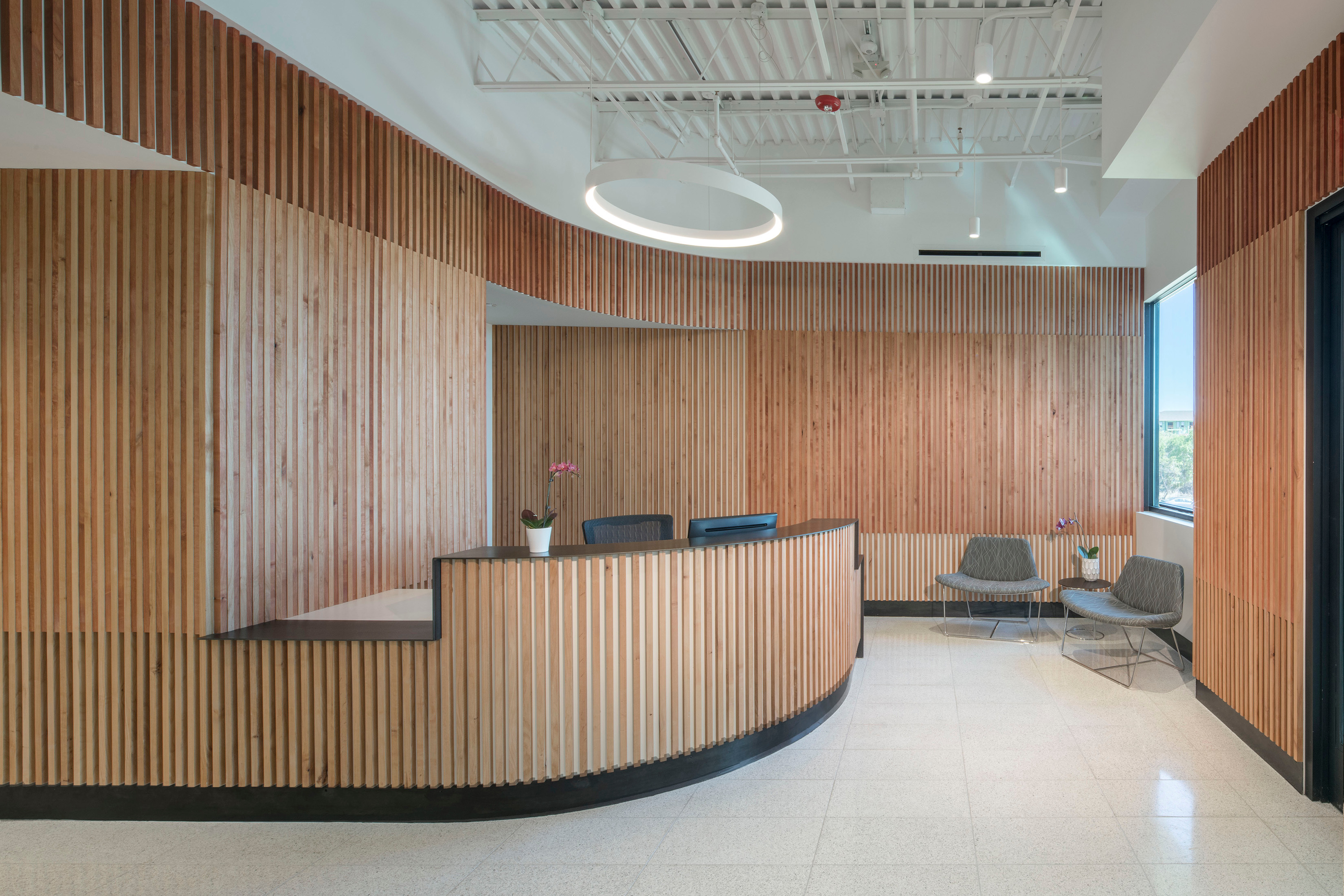 Haddon + Cowan Architects American Constructors Modern Reception Desk ...