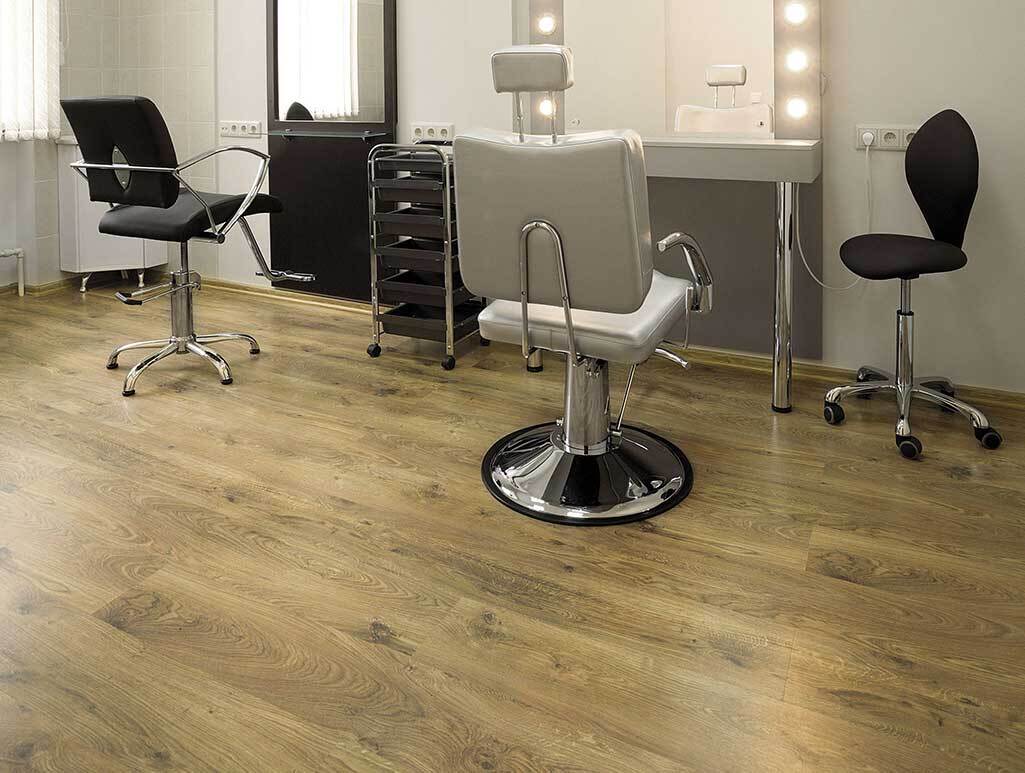 Hair-salon-with-white-oak-wood-flooring-italian-wide-plank-wood ...