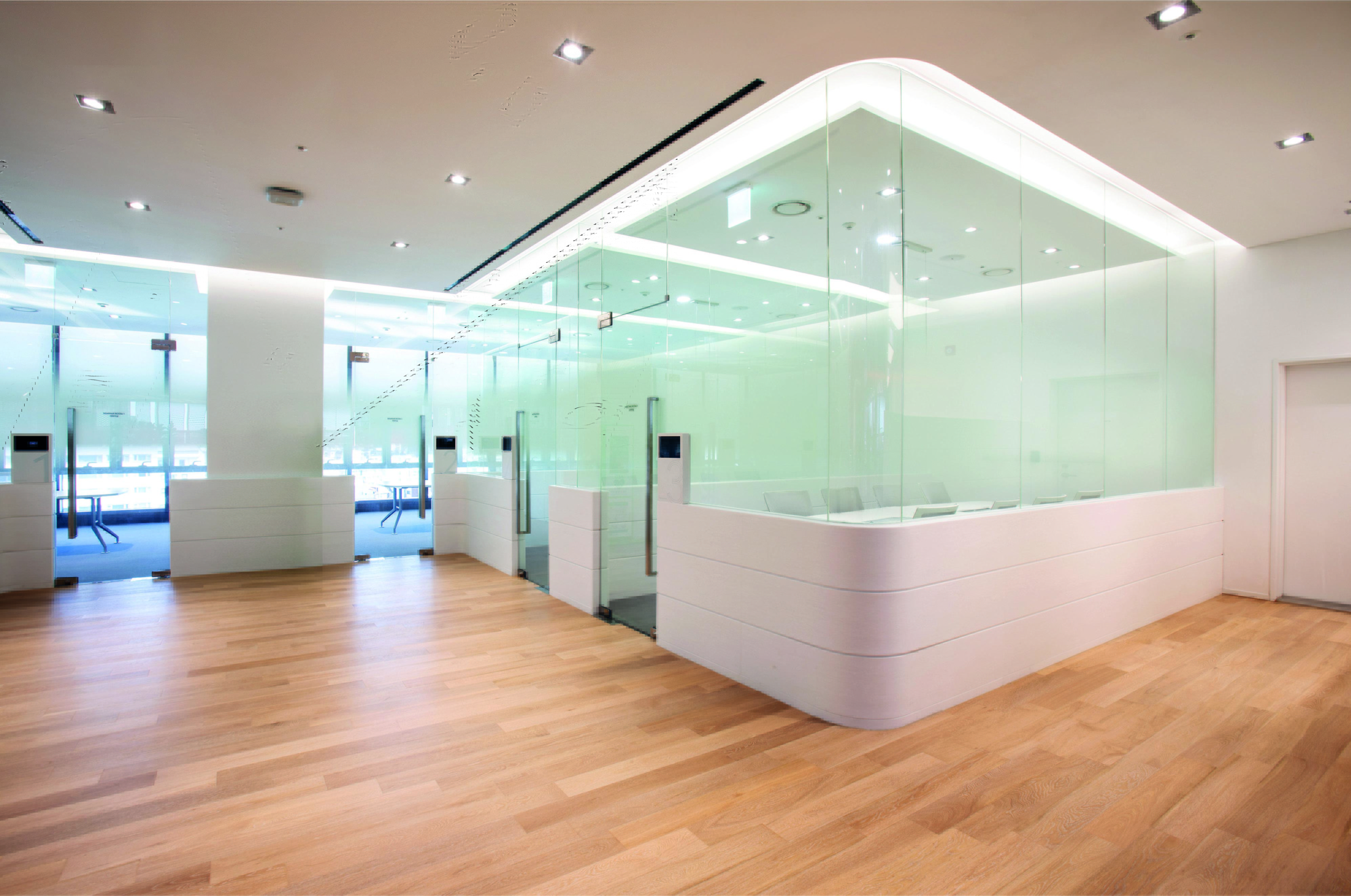 Hanex Solid Surfaces Conference Room Enclosure | Hyundai L&C USA