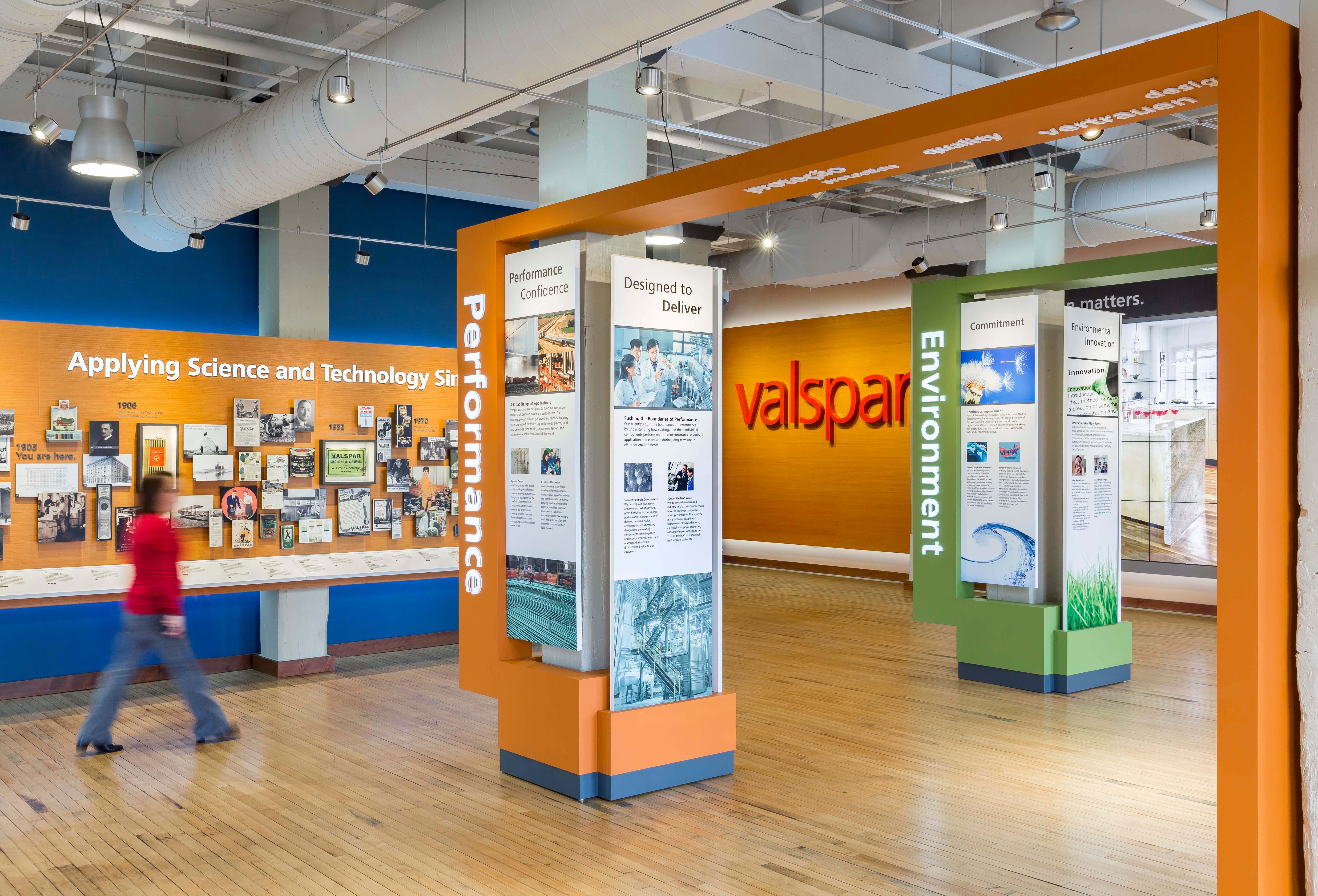 HCM Architects Valspar Facility Lobby Exhibit Minneapolis Minnesota ...