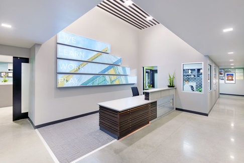 HE Williams 4DS HDesign Office Reception Desk Lighting | H.E. Williams ...