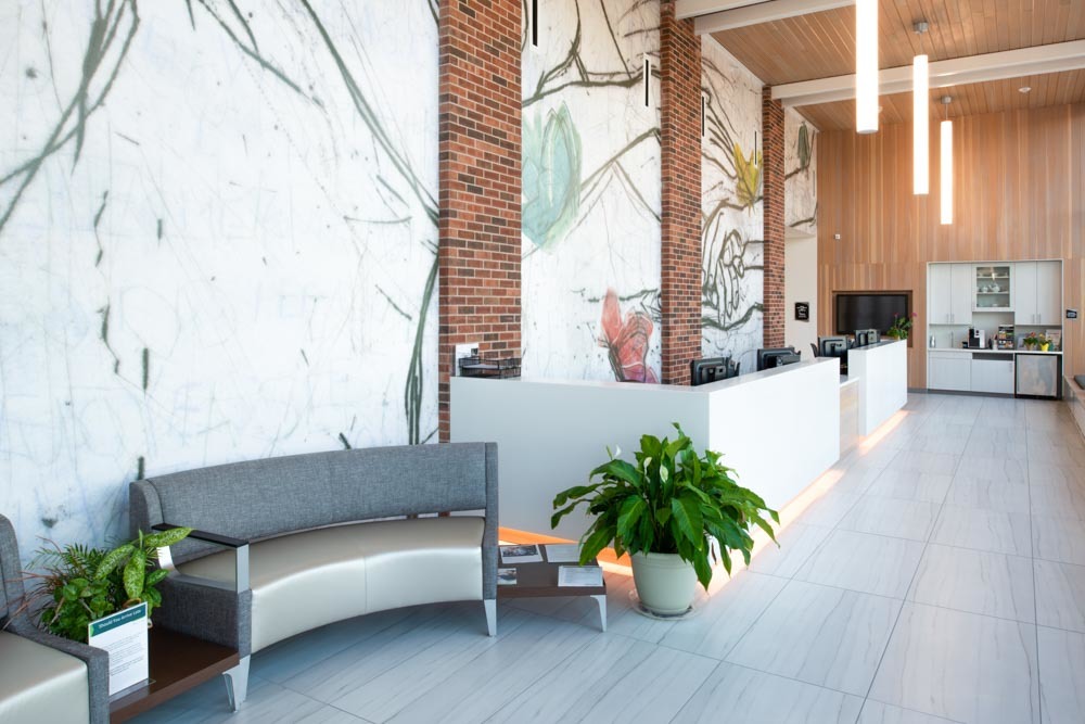 Heath center reception area designs | MODUS