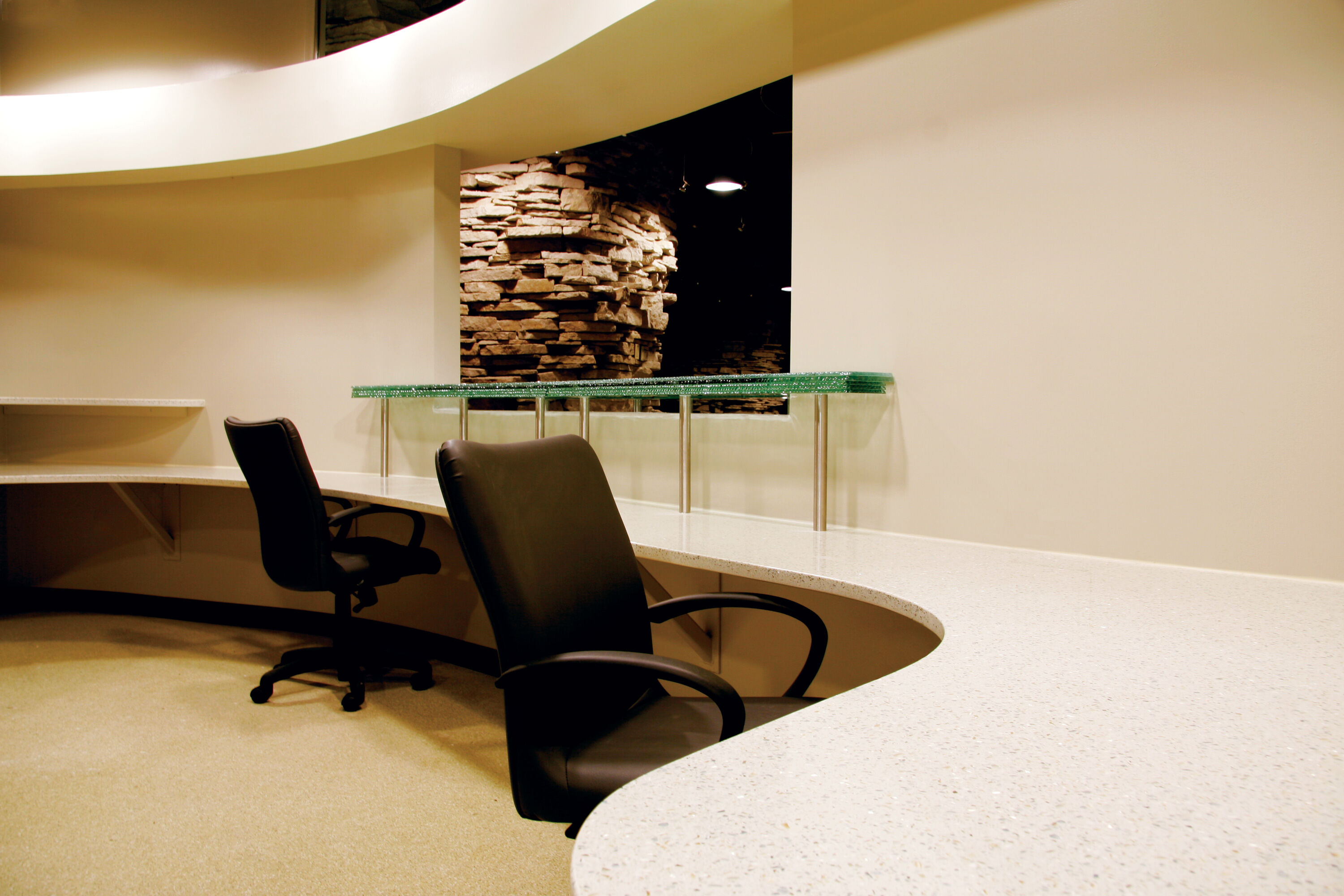 IceStone Sky Pearl Reception Desk | IceStone