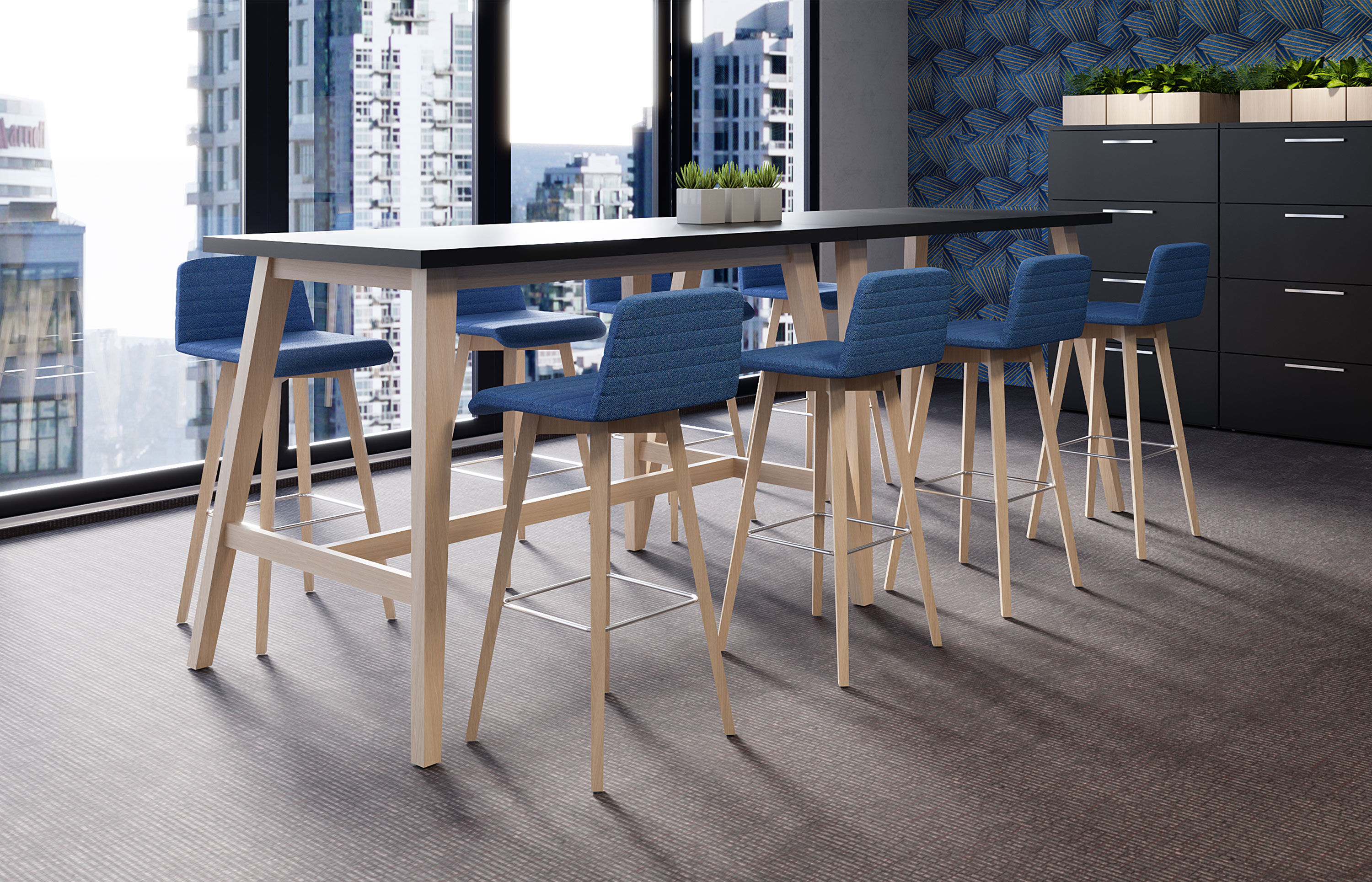 Indiana Furniture Work Lounge Natta Tables and Stools Canvas Storage ...