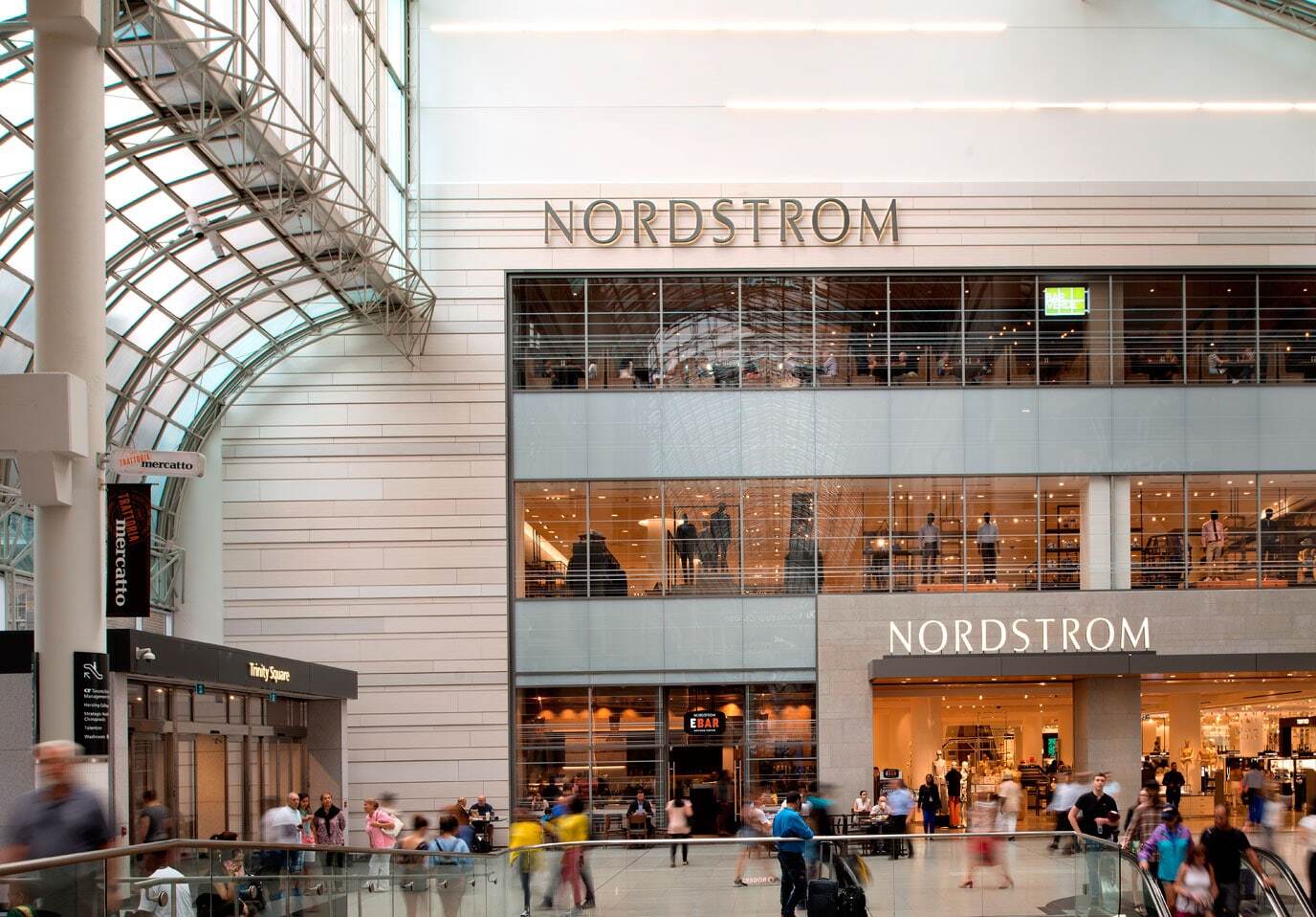 Interior View of Nordstrom Storefront in Eaton Shopping Center ...