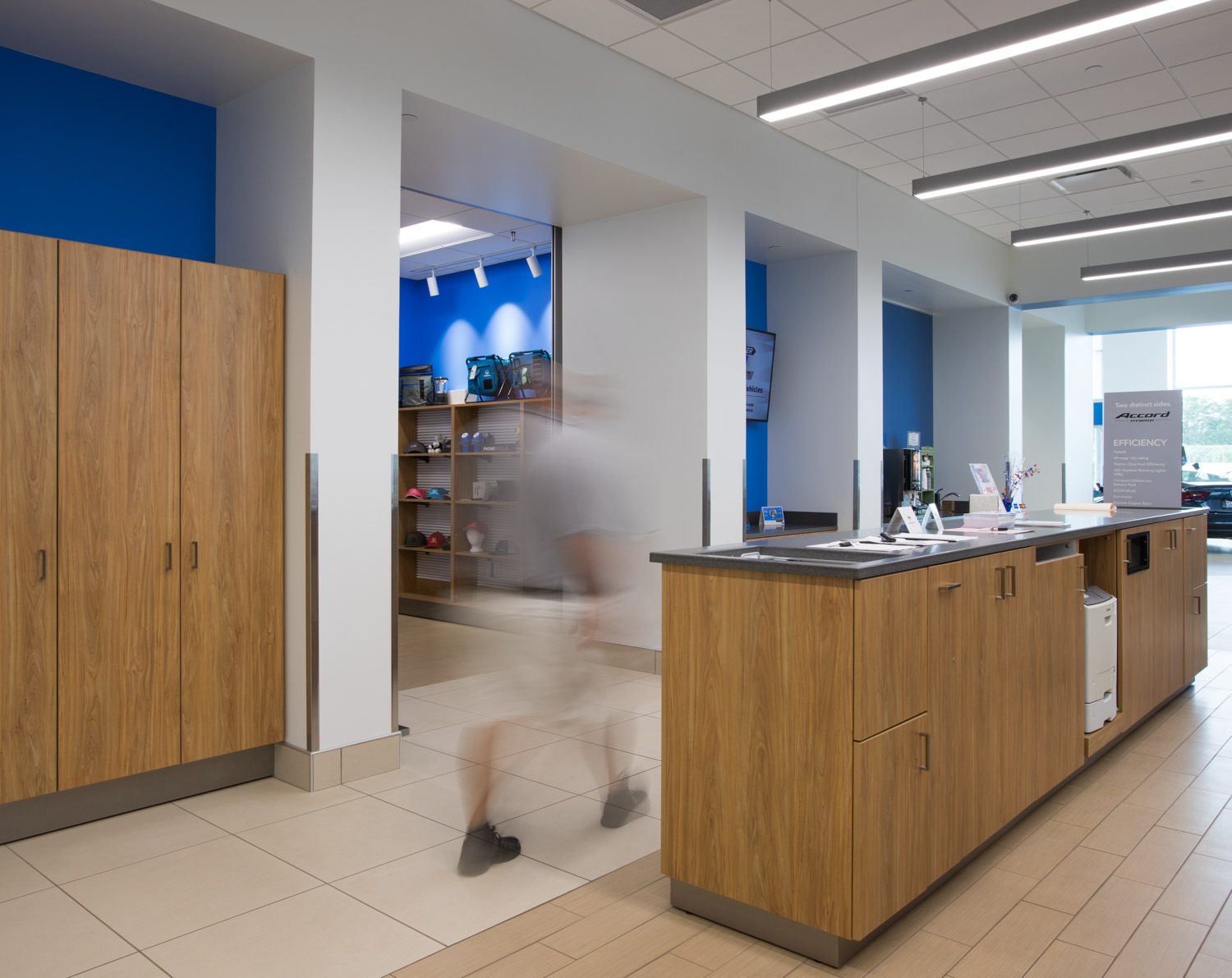 iSpace Environments Dahl Honda Car Dealership Interior Wood Cabinets ...