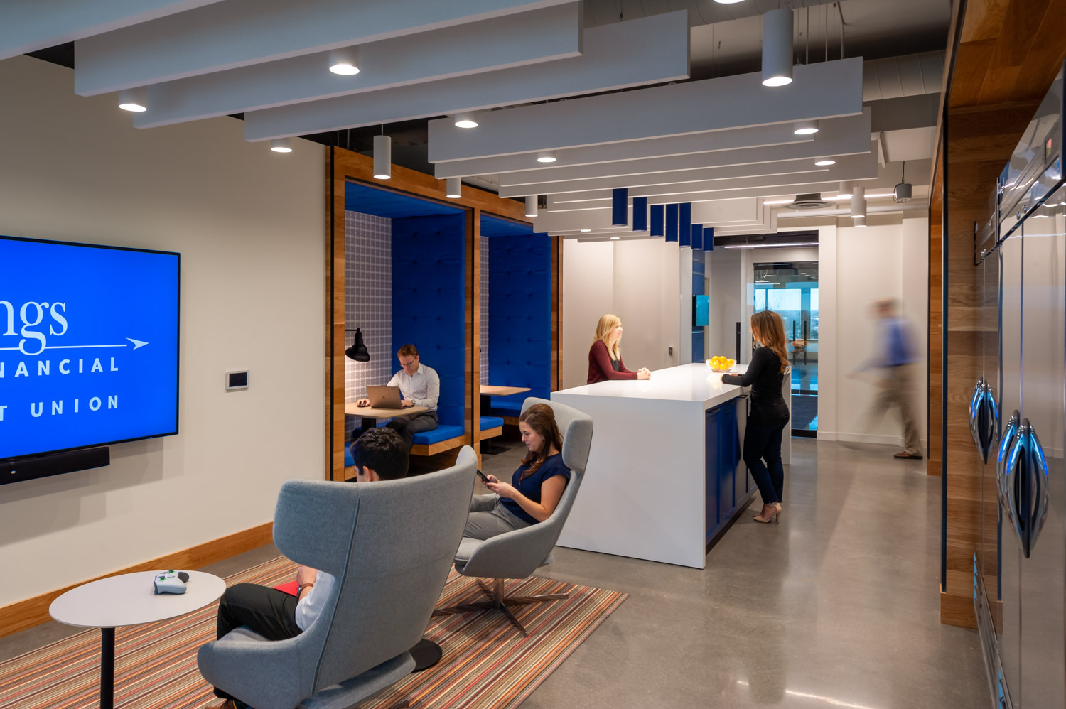 iSpace Environments Wings Financial Apple Valley Office Work Lounge and ...