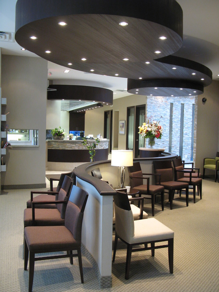 Jacaranda healthcare wenge quarter cut seating area | Jacaranda Inc.
