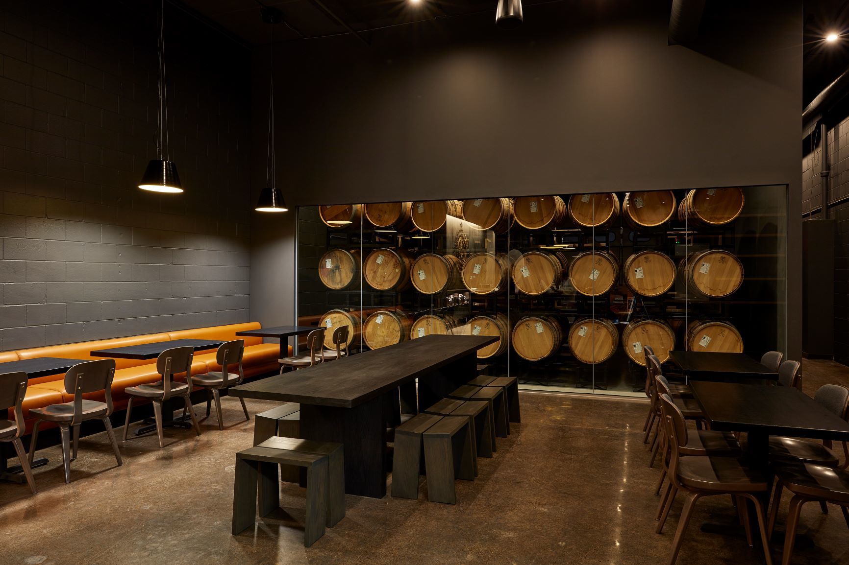 JTH Lighting Alliance Dampfwerk Distillery Cocktail Room Bar Seating ...