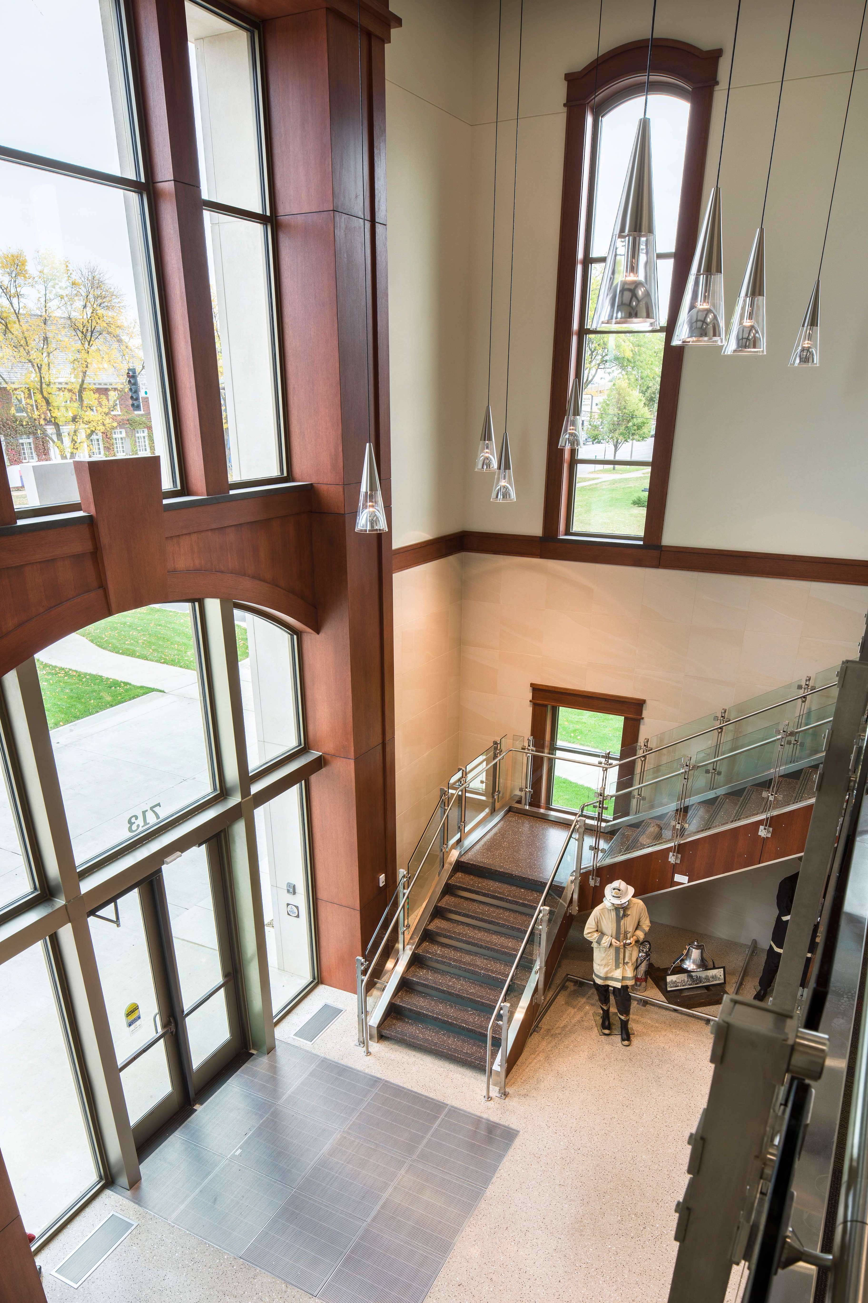 JTH Lighting Cedar Rapids Fire Station Lobby | JTH Lighting Alliance