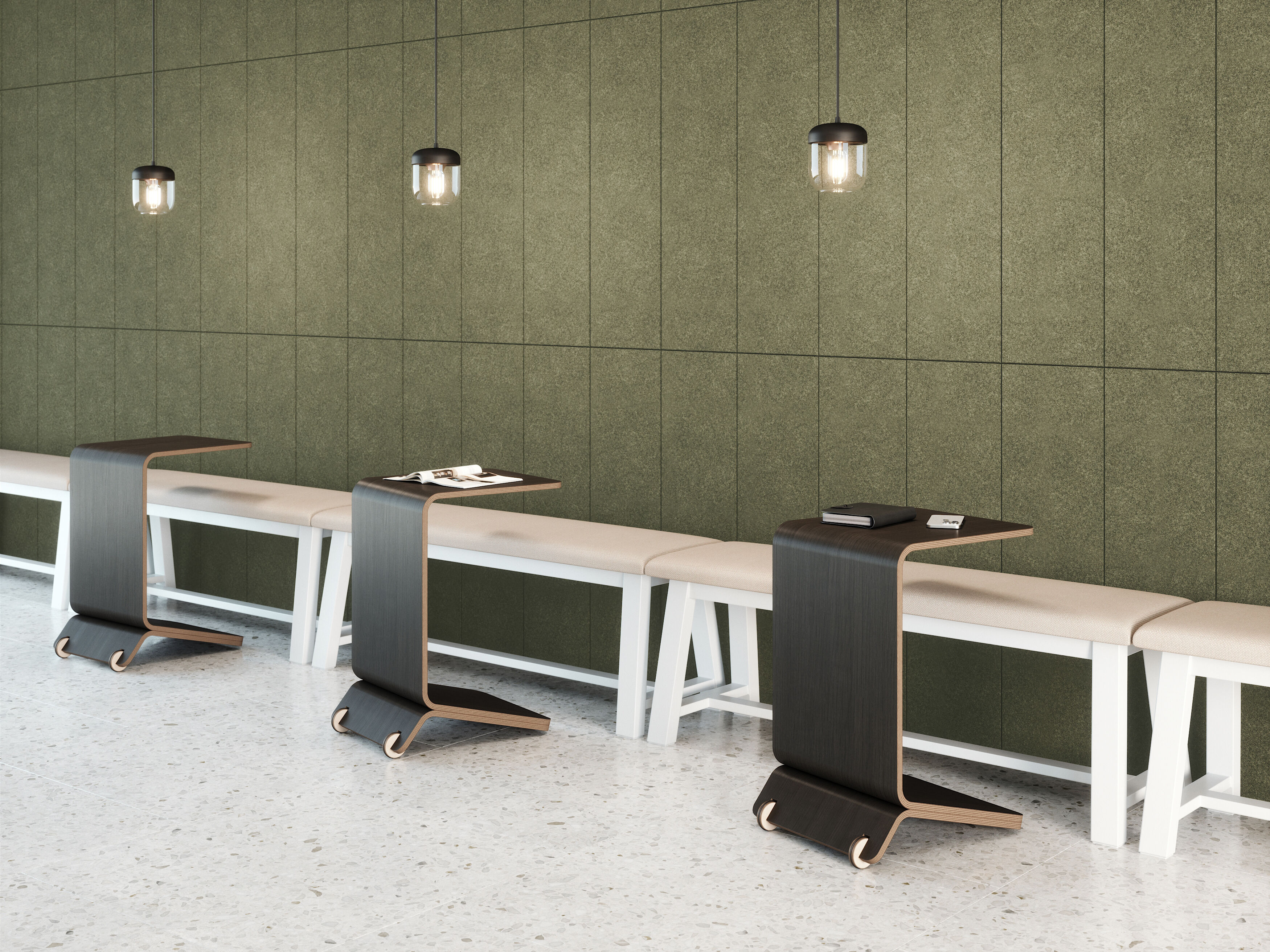 KFI Studios Willow Laptop Table Bench Seating | KFI Studios