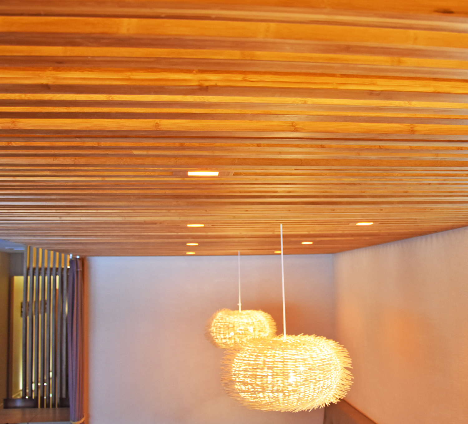 Lamboo Jing Asian Fusion Restaurant Ceiling Trellis | Lamboo®