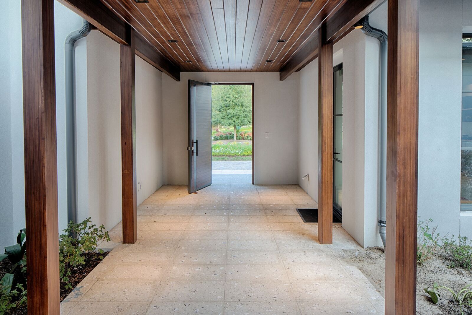 Lamboo Okatie Residence Exterior Entry Door, Soffit, Posts & Beams ...