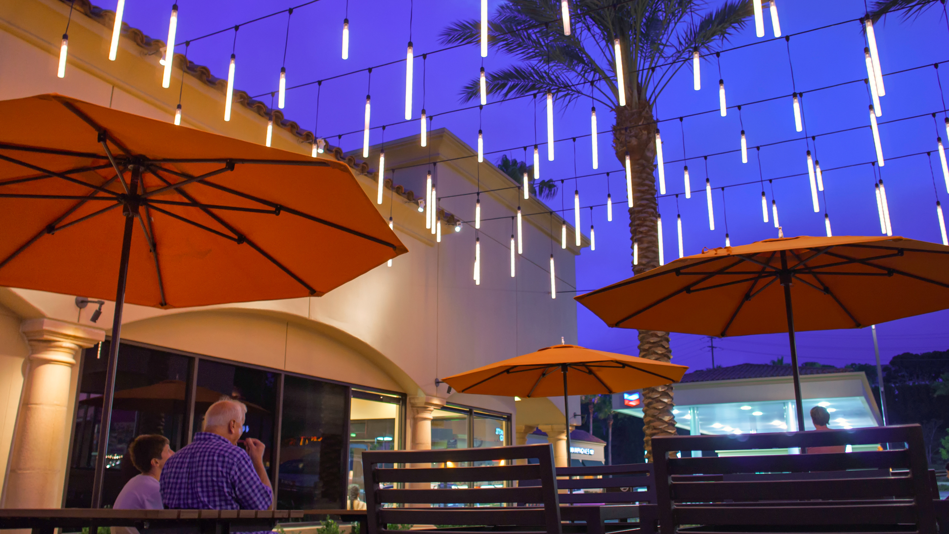 Landstudio360 Newport North exterior patio lighting design | LandStudio360
