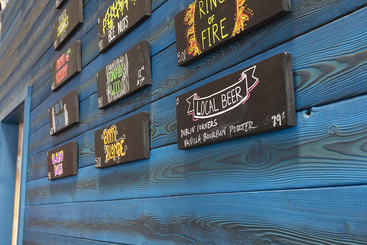 Larch Cobalt In New York Cidery | Wood Feature Design for Restaurants ...