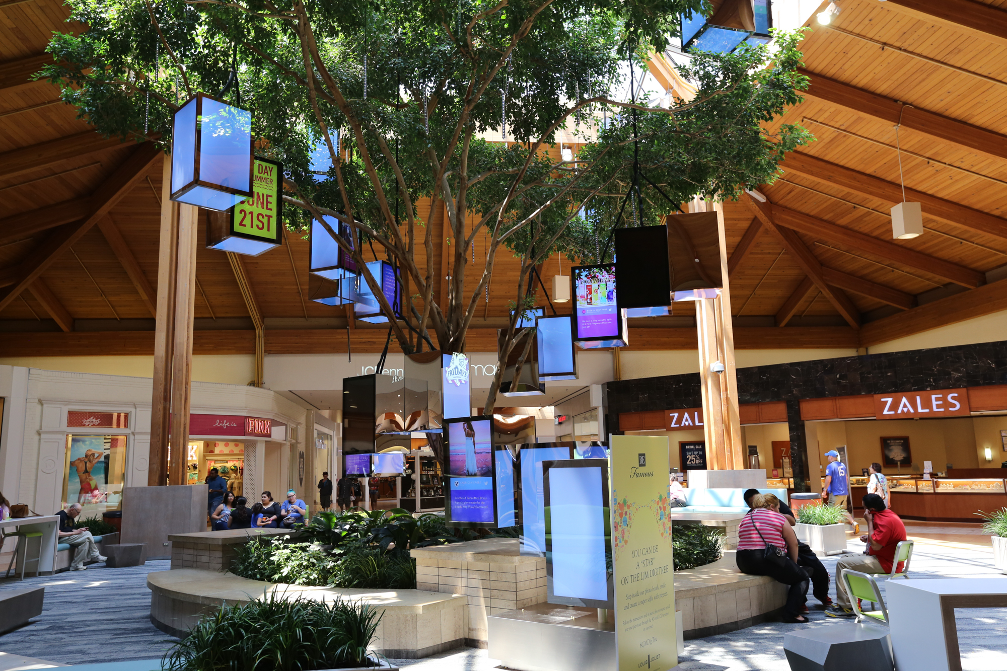 LEDCONN Joilet Tree at Louis Joliet Mall Hanging LUXFIT RGB LED Light ...