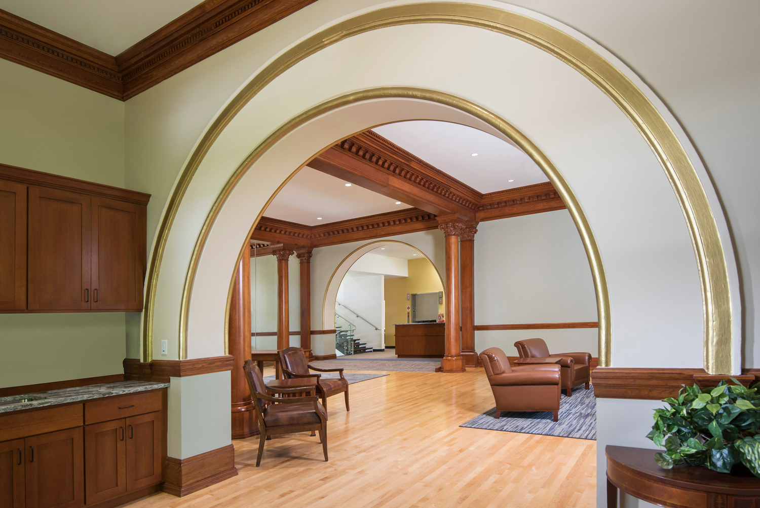 LHB Architects Carleton College Scoville Hall Archway Interior | LHB