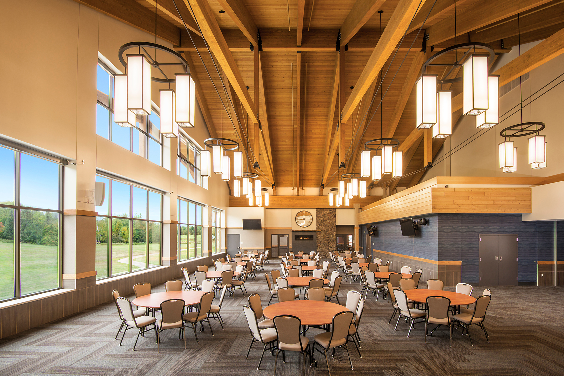 LHB Architects Giants Ridge Ski Chalet and Event Center Interior Event ...