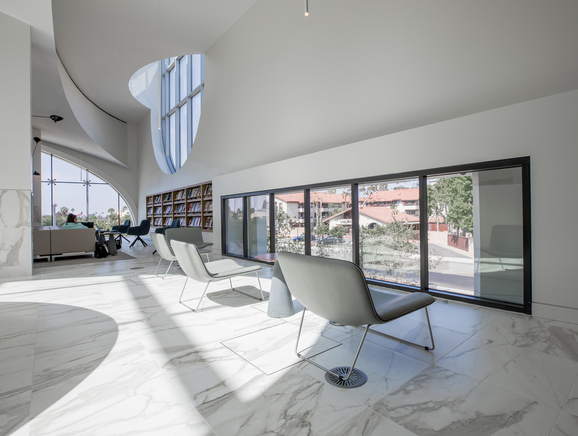 library seating and lounge area at Donald Dugan Library in Costa Mesa ...
