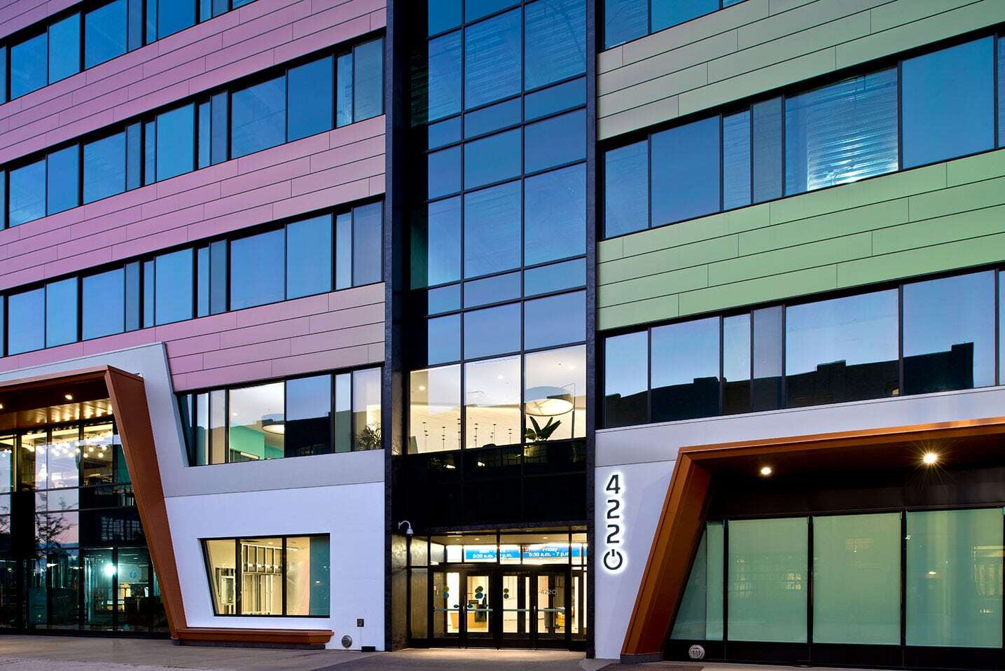 Lighted Exterior Signage Aluminum Panel Exterior Office Building Dri ...