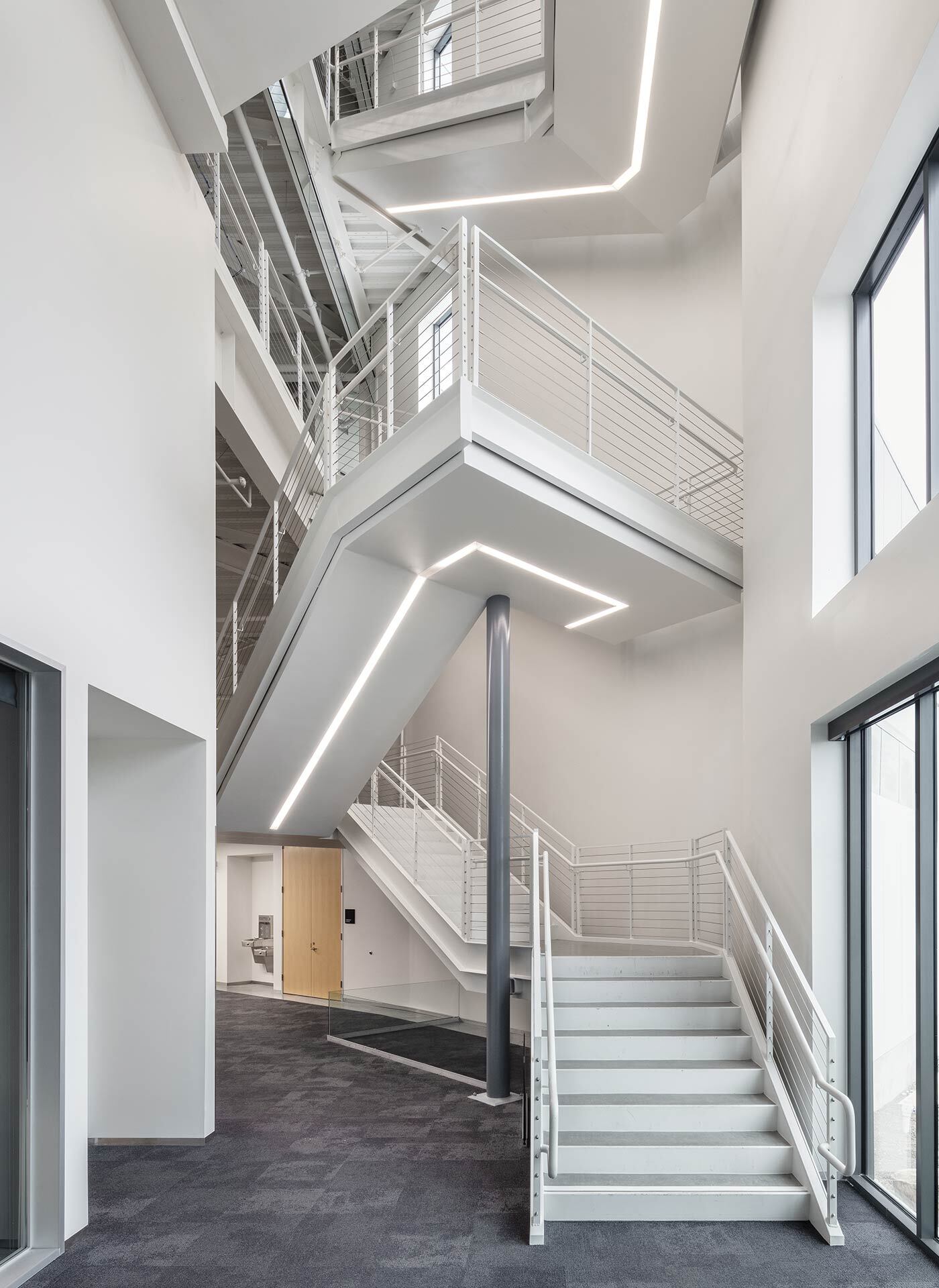 Linear Lighted Staircase | Acuity Brands Lighting | Modern Staircase ...