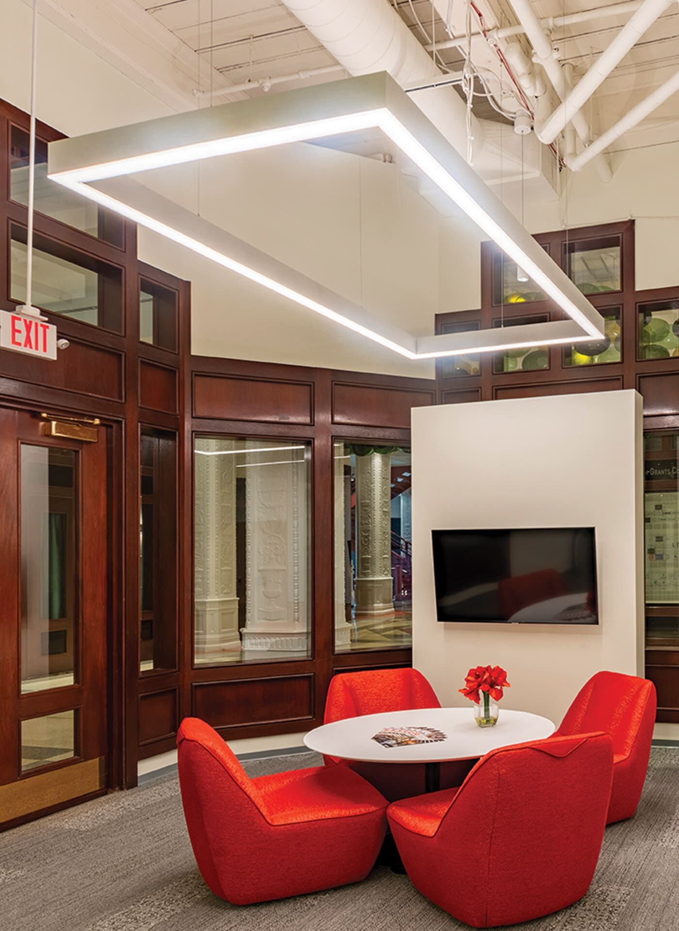 linear lighting design acuity brands seating area office space | Acuity ...