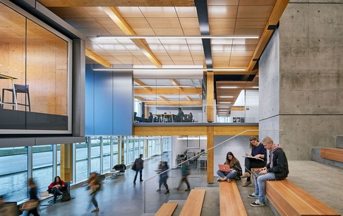 Student Common Area Atrium Mezzanine Tiered Seating | Fluxwerx