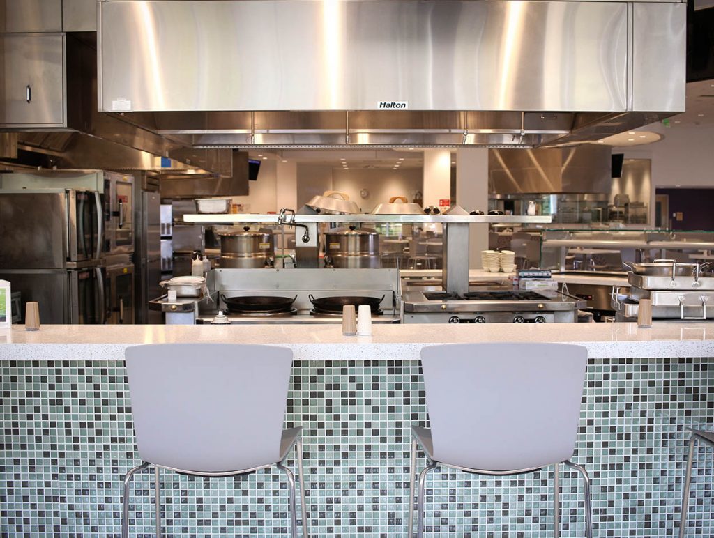 Mankato State open kitchen and bar top | The Boelter Companies