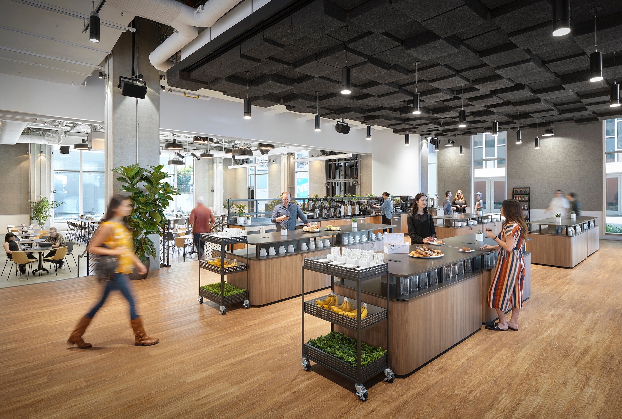Meteor Lighting Netflix Cue Eatery and Office Cafeteria Design | Meteor ...