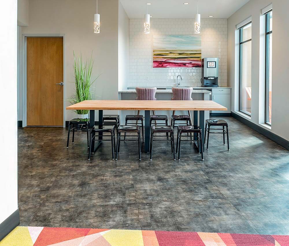 Milliken 121 Larchmere Apartment Complex Interior Lobby Cafe | Milliken