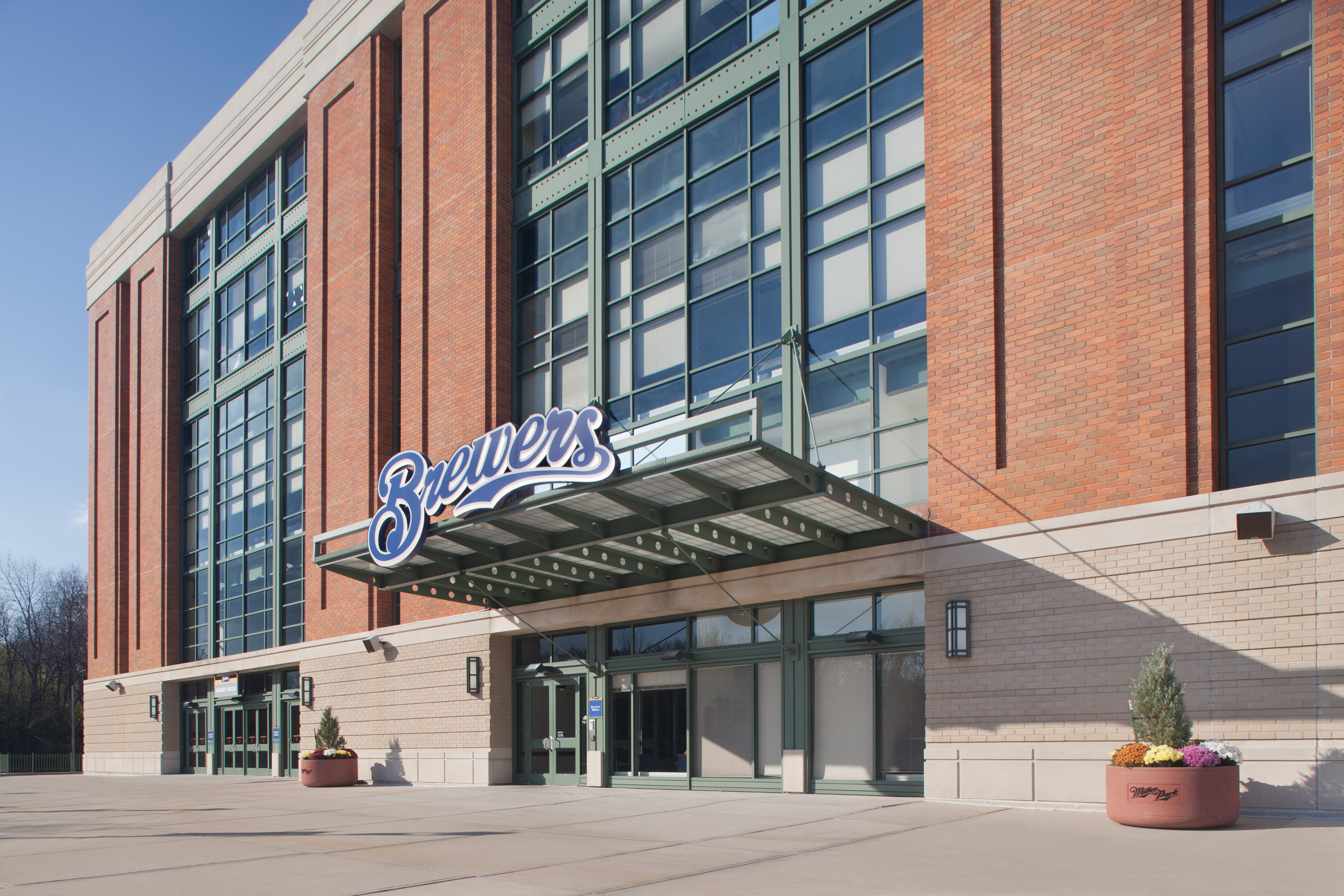 Milwaukee Brewers Home Field Baseball Stadium Entrance Exterior ...
