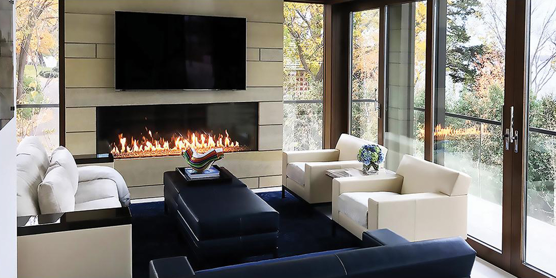 Modern_Lounge_With_Fireplace | Stellar Hearth Products
