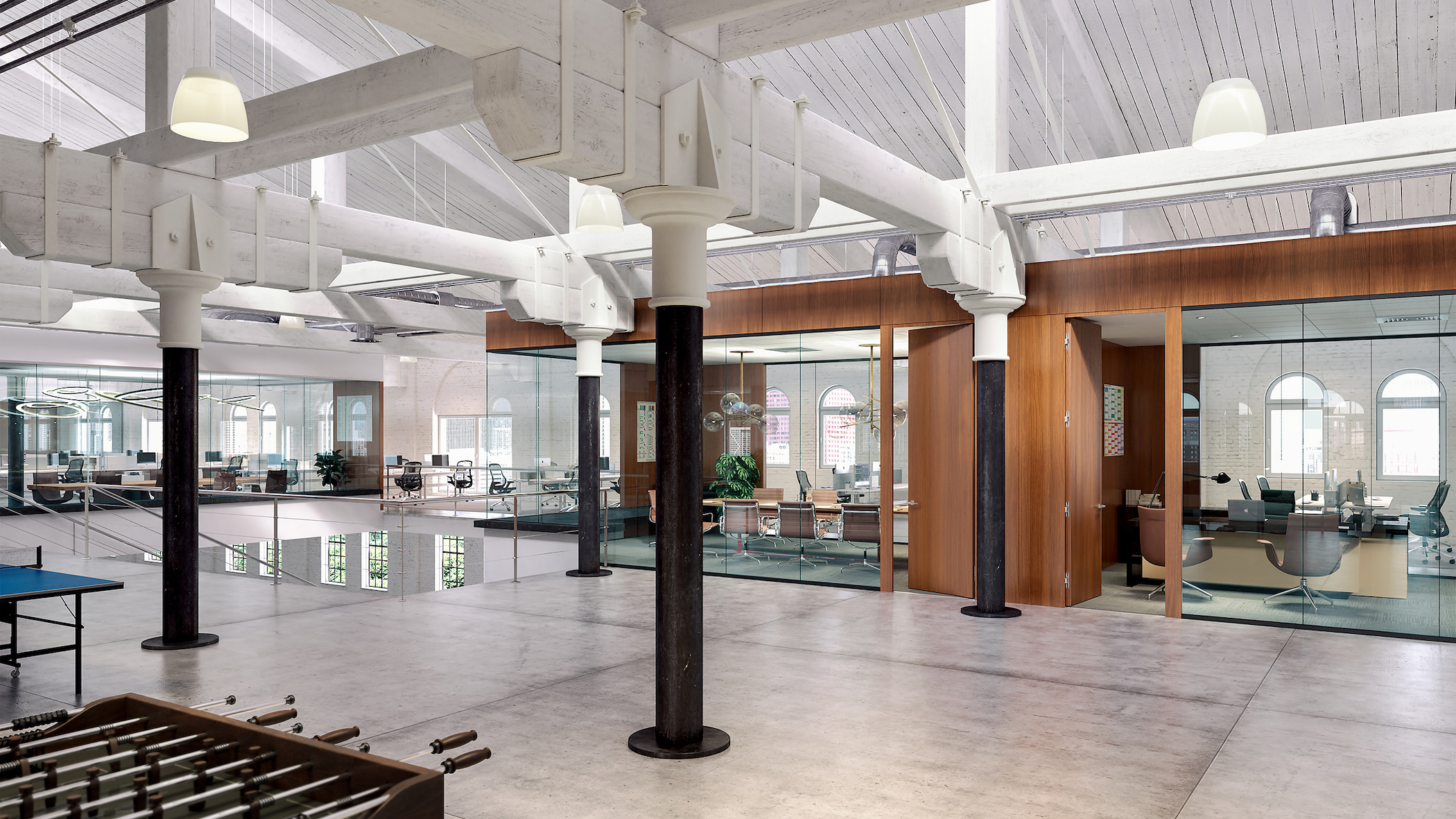 Modernus Fimo Flush Wood Modules Glass Partition Accessories Office ...