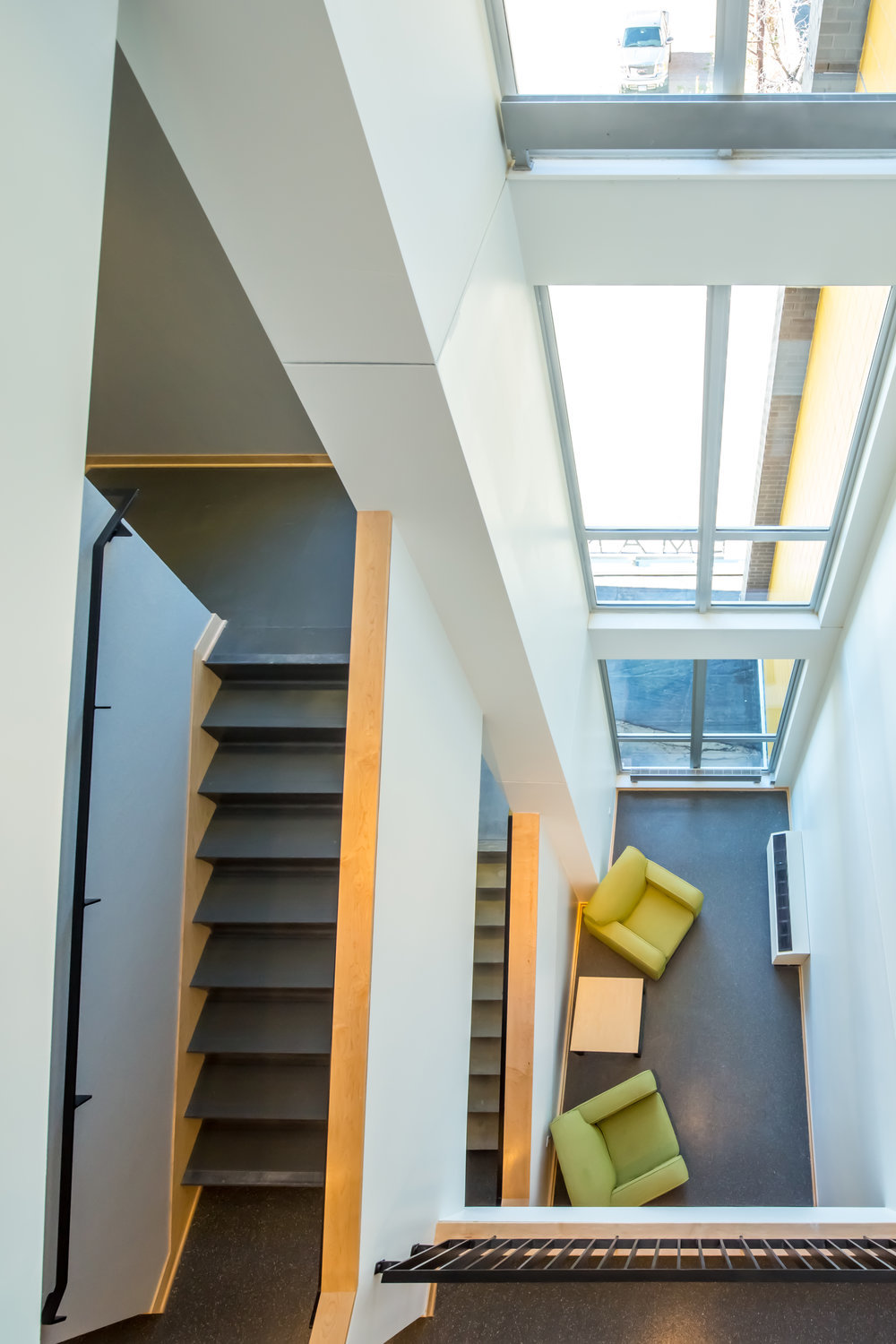 Multi story housing stairway | Cermak Rhoades Architects