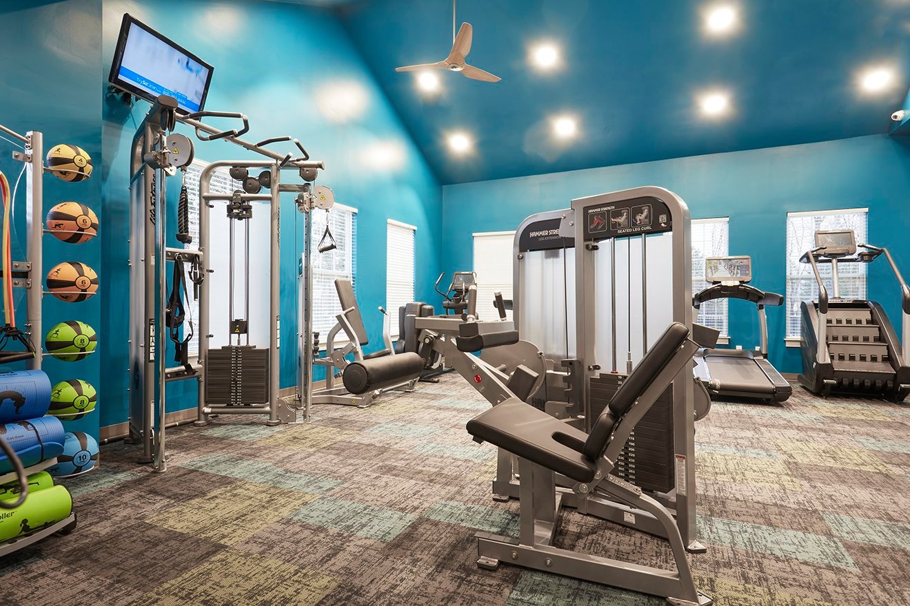 multifamily housing workout room design | Circle Design Studio