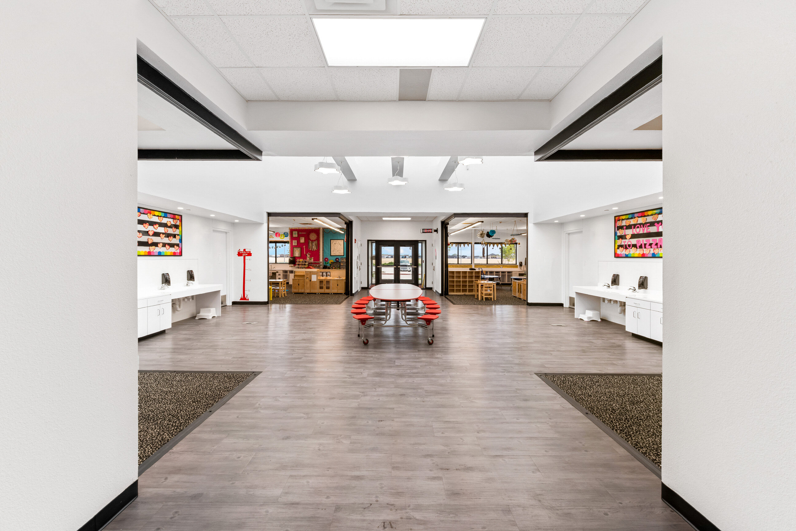 NanaWall Lubbock East Elementary Opened Sliding and Folding Glass Walls ...