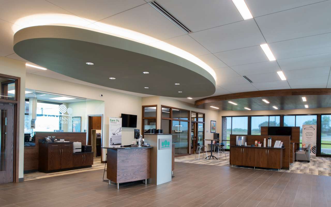 Norson commercial construction Mid MN Federal Credit Union interior ...